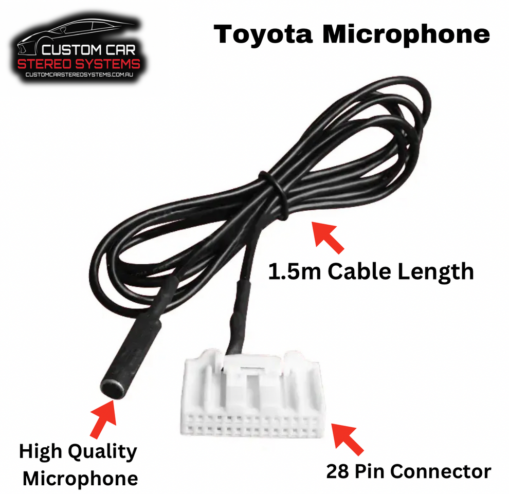 Toyota Microphone with Connector and 1.5m Cable – Custom Car Stereo Systems