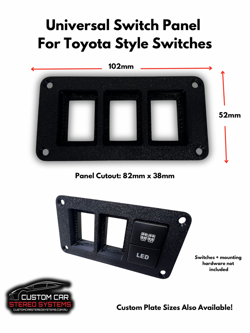 Universal Switch Panel 3 Way - Suits Toyota Style Switches – Custom Car ...